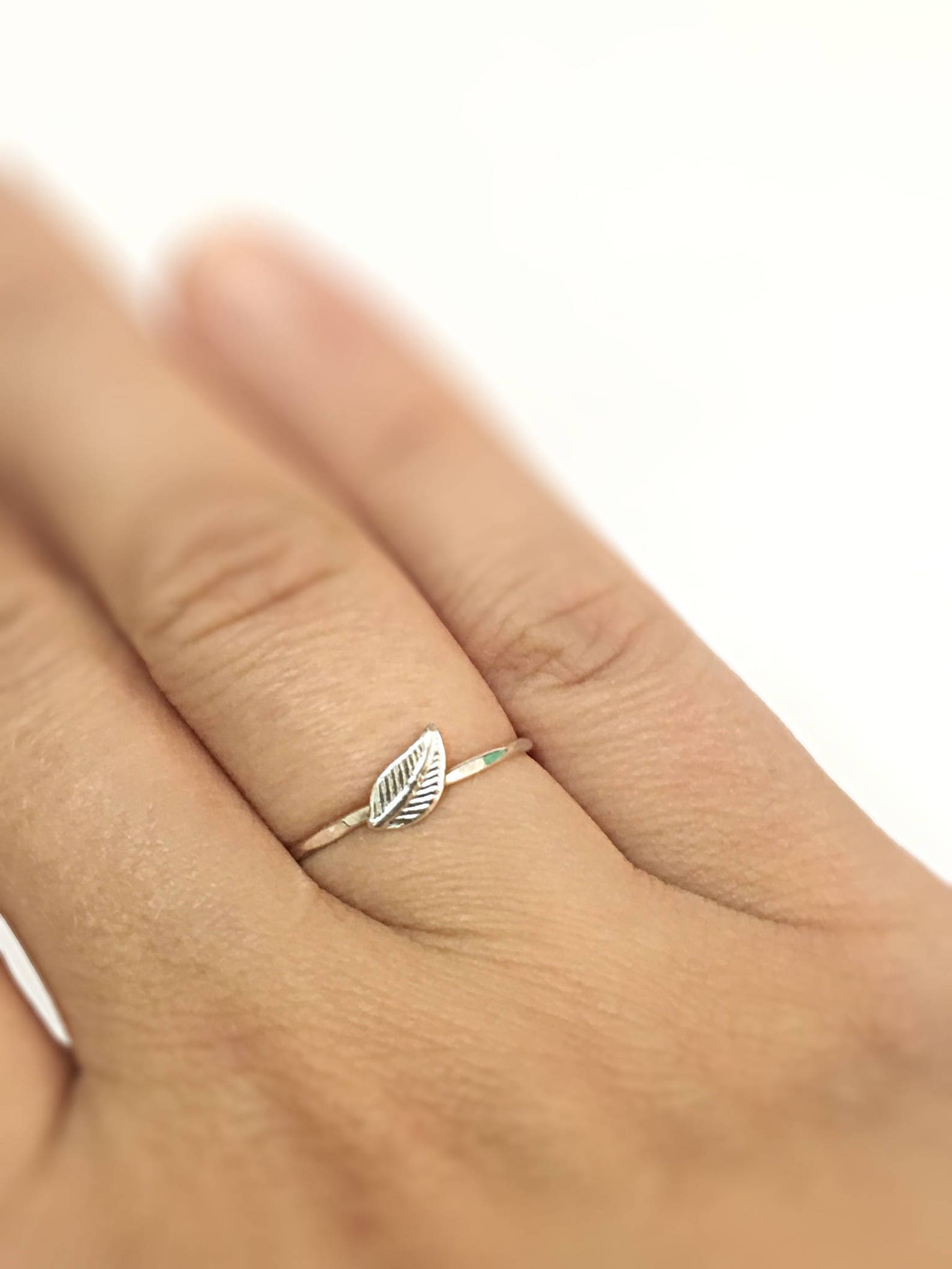 Stacking Ring Set Silver Stackable Rings for Women Leaf Ring - Etsy