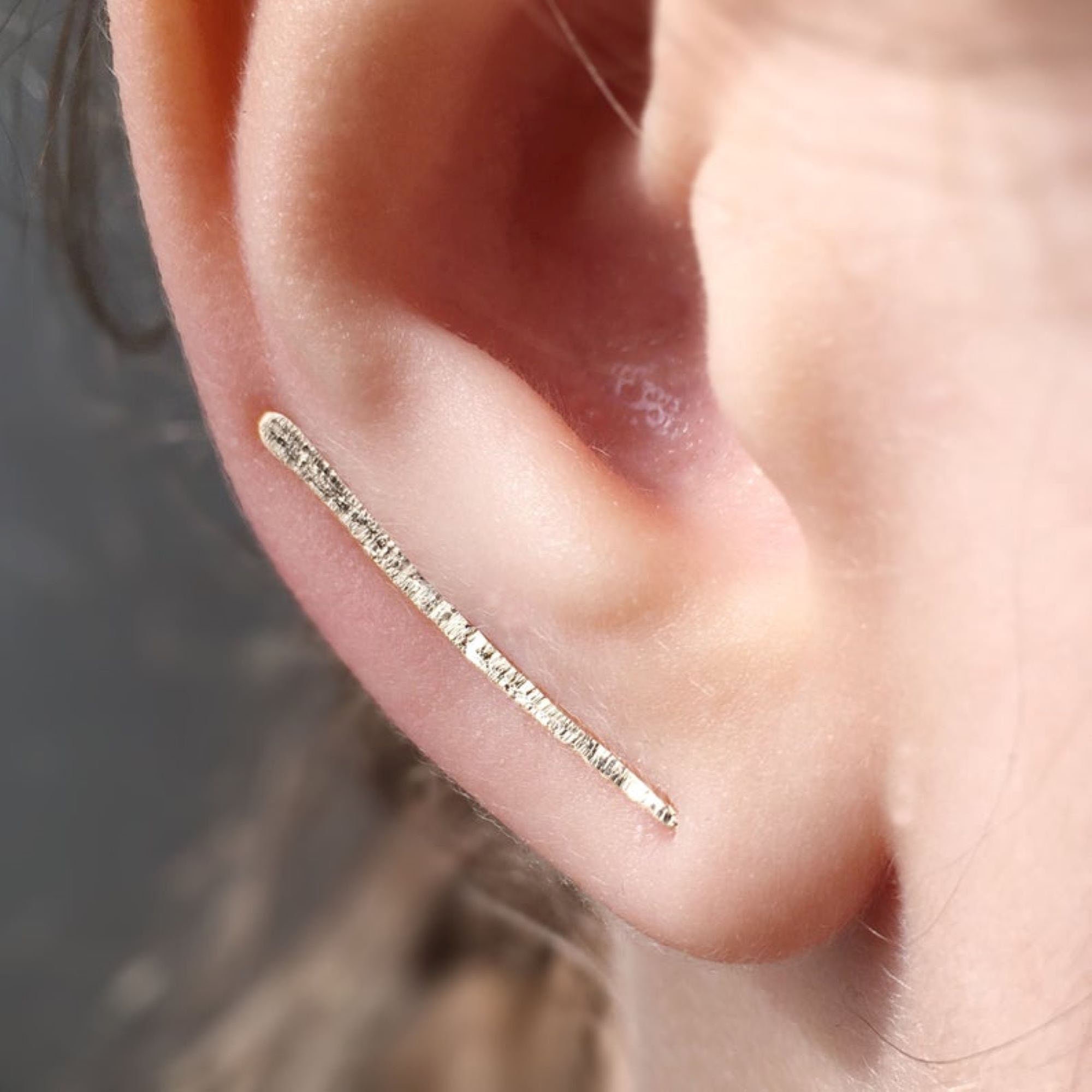 Ear Climber Earrings Gold Ear Crawler Earring Climber Gold | Etsy