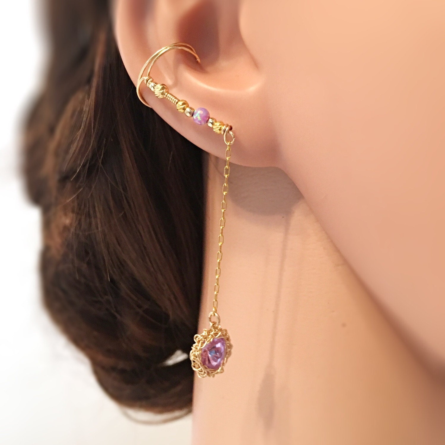 Unique Ear Cuff Bridal Ear Cuff Bar Ear Crawlers Bohemian - Etsy