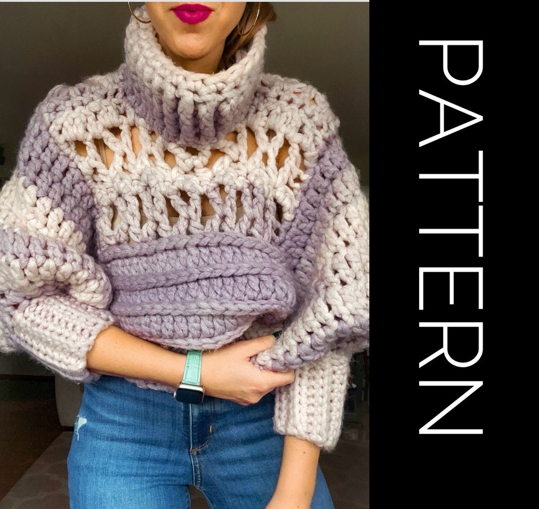 Crochet Sweater PATTERN, Sweater, Pullover Sweater Crochet PDF Pattern ...