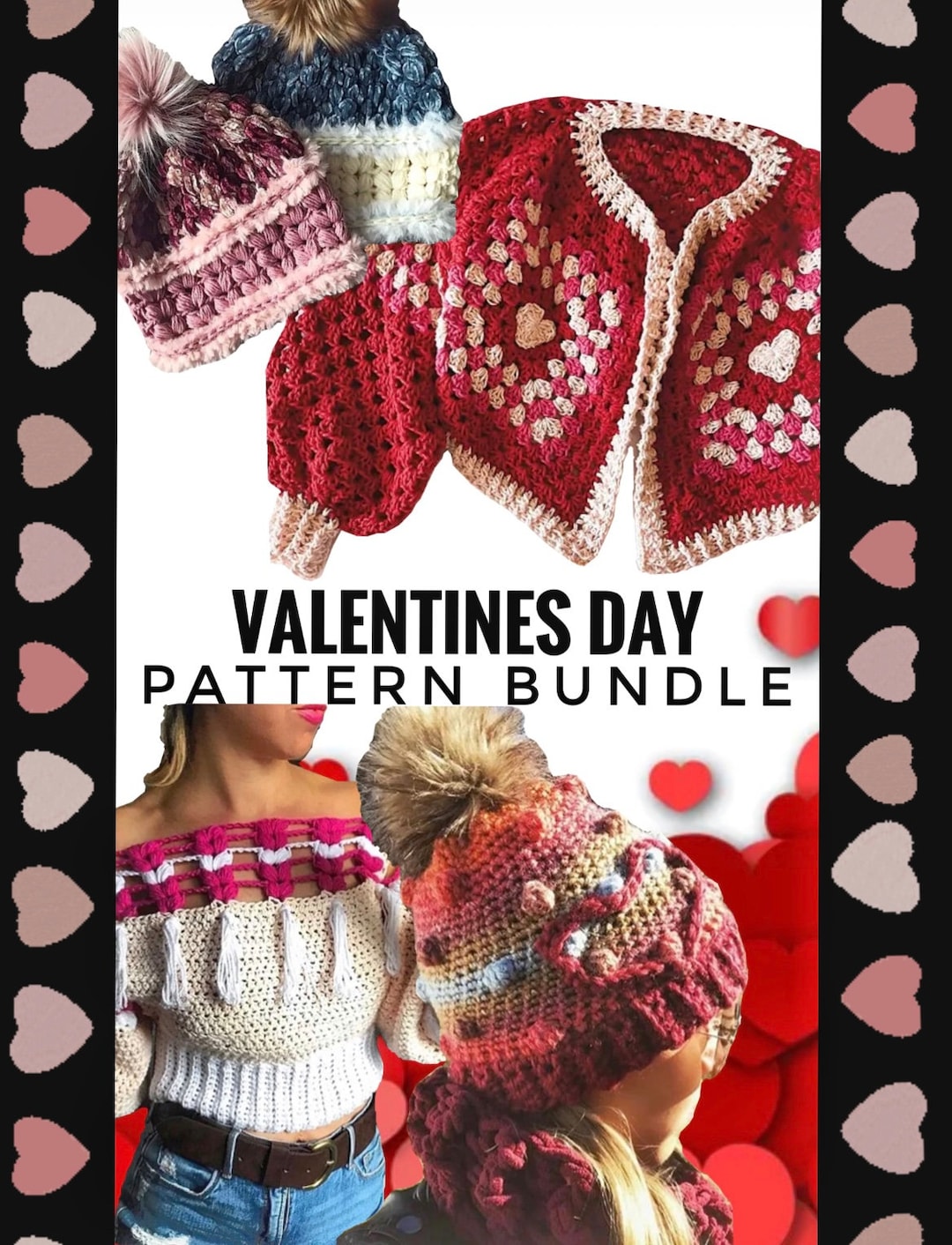 Valentine’s Day Crochet Pattern Bundle - Etsy