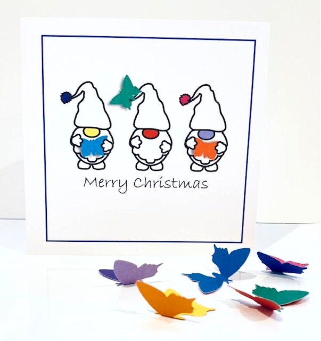 Gnome Christmas Cards. Pack of 10 With Option to Add - Etsy