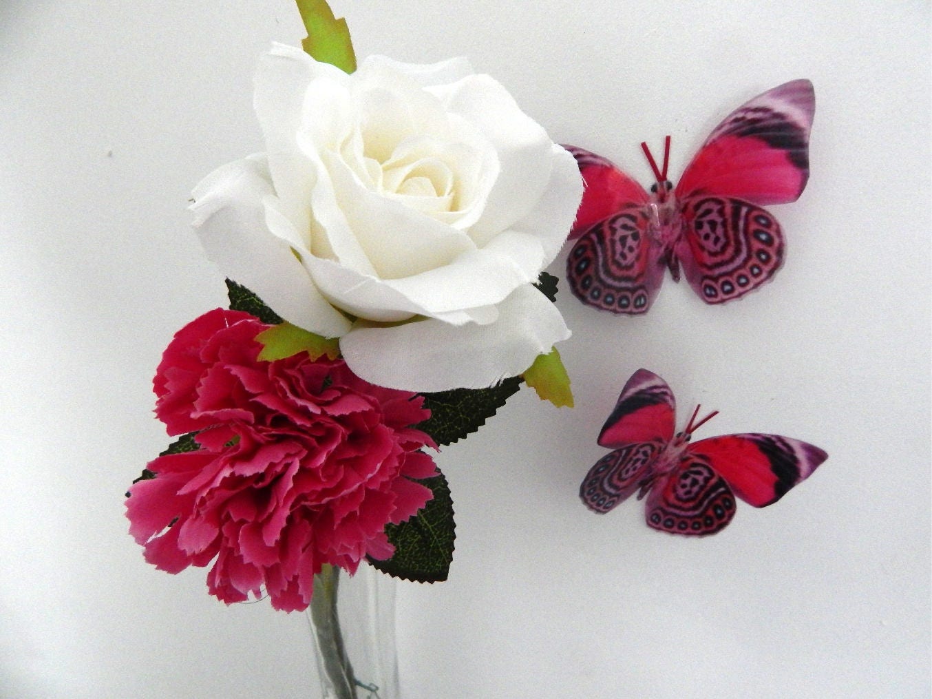 3D Exotic Pink Butterflies 3D Wall Decal Decor Wall | Etsy