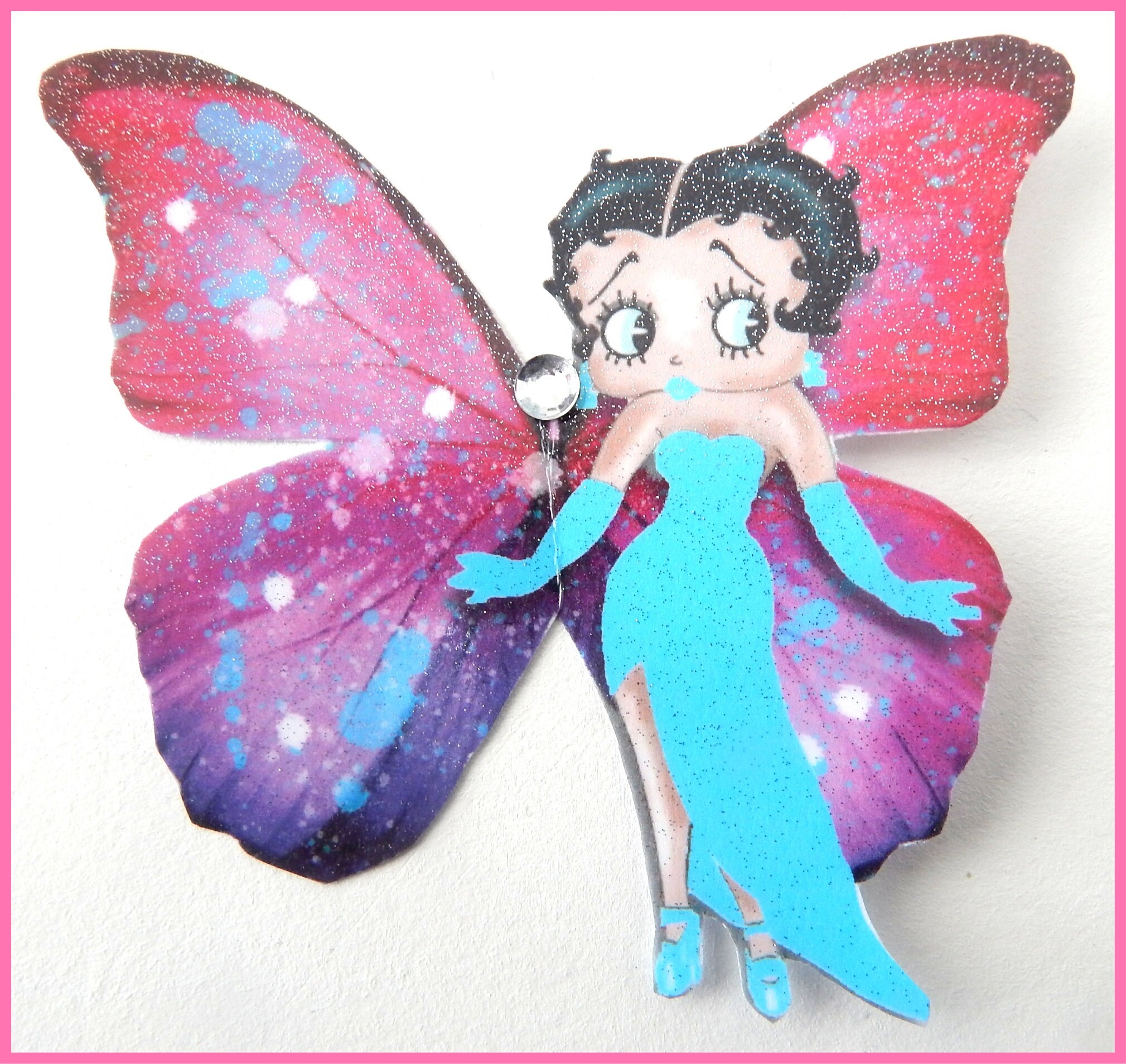 Betty Boop Butterfly Decorbetty Boop 3d Wall Stickers Betty Etsy