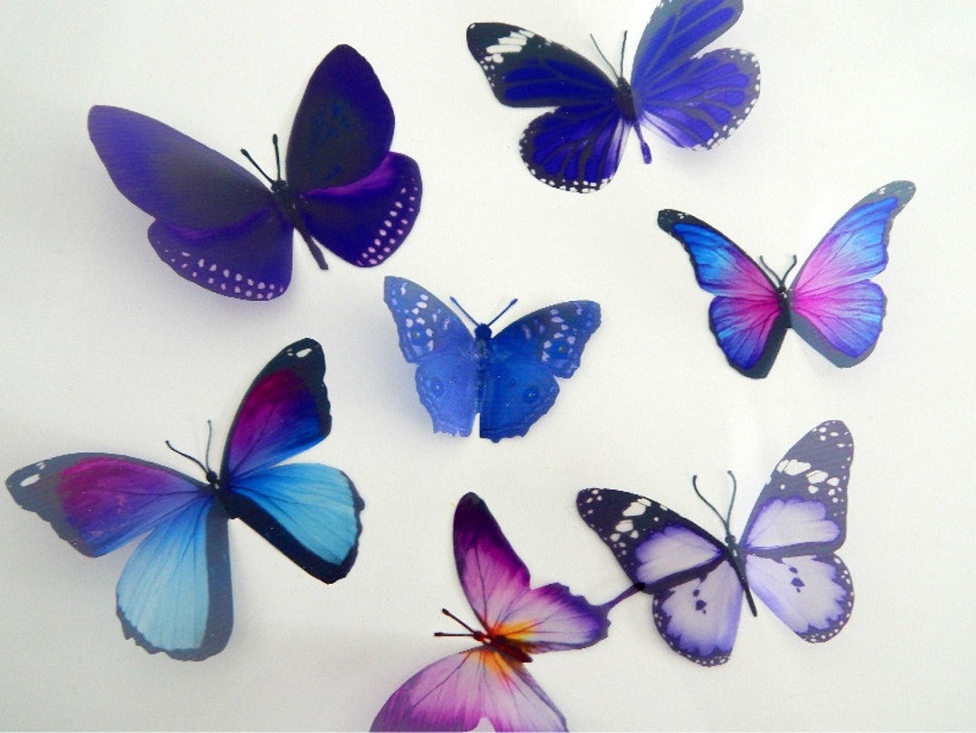 Mariposas moradas a medida de la colección morada natural - Etsy España