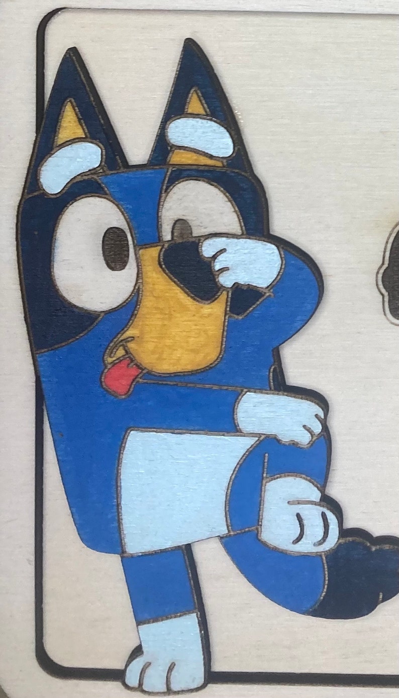 Personalised Bluey Bingo, Blue Dog Door Sign/name Plaque - Etsy