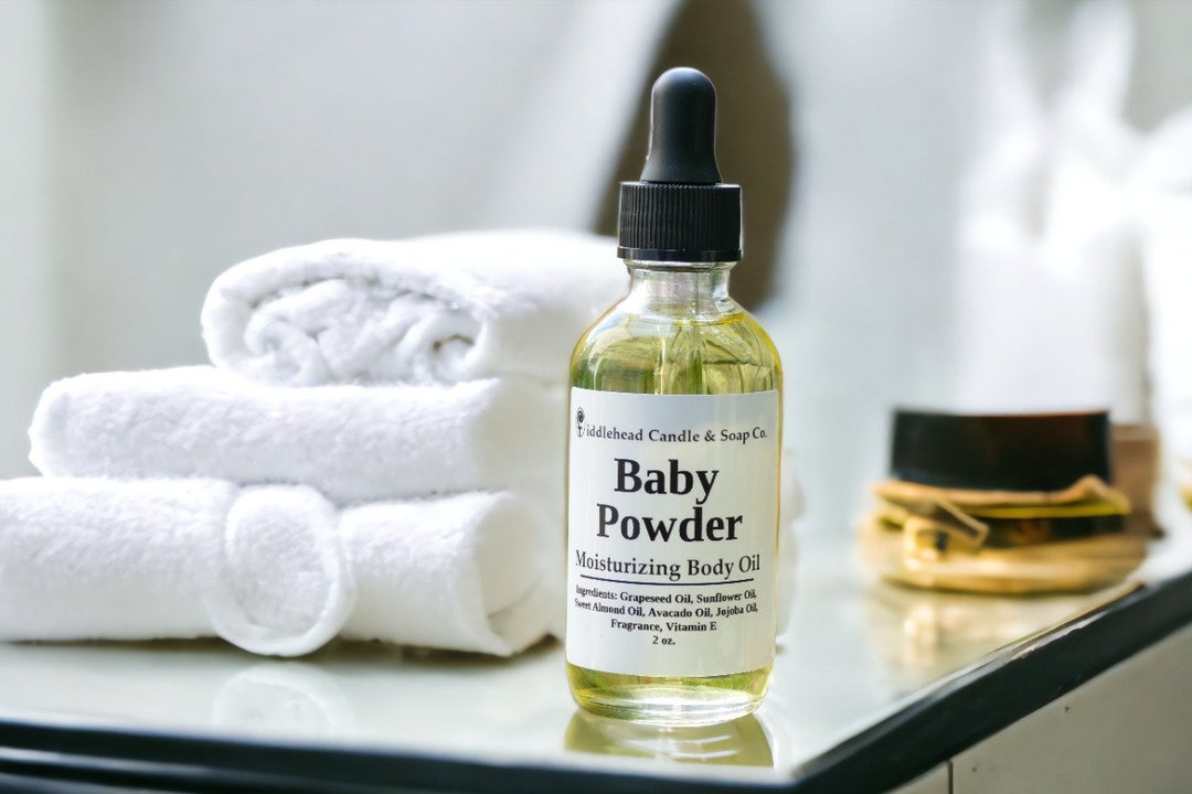 Baby Powder Body Oil, Natural Body Oil, Massage Oil, Hydrating Oil ...