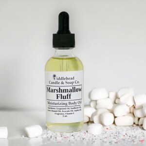 Marshmallow Fluff Body Oil, Natural Body Oil, Massage Oil, Hydrating ...