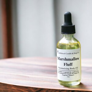 Marshmallow Fluff Body Oil, Natural Body Oil, Massage Oil, Hydrating ...