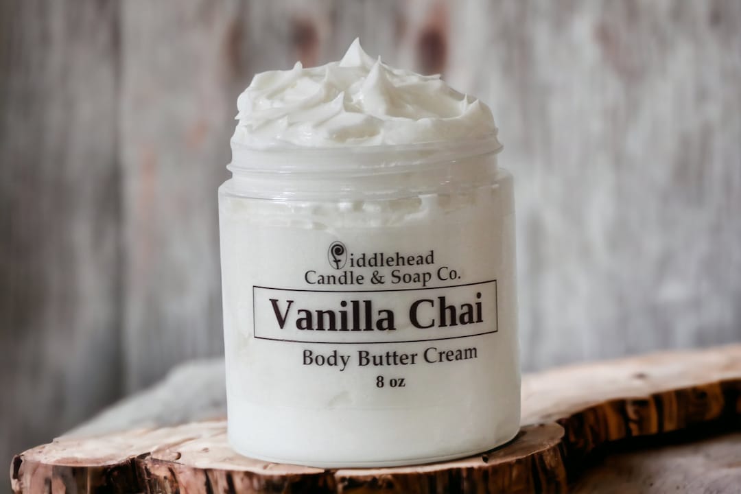 Vanilla Chai Body Butter Cream With Shea + Cocoa Butter, Choose Your ...