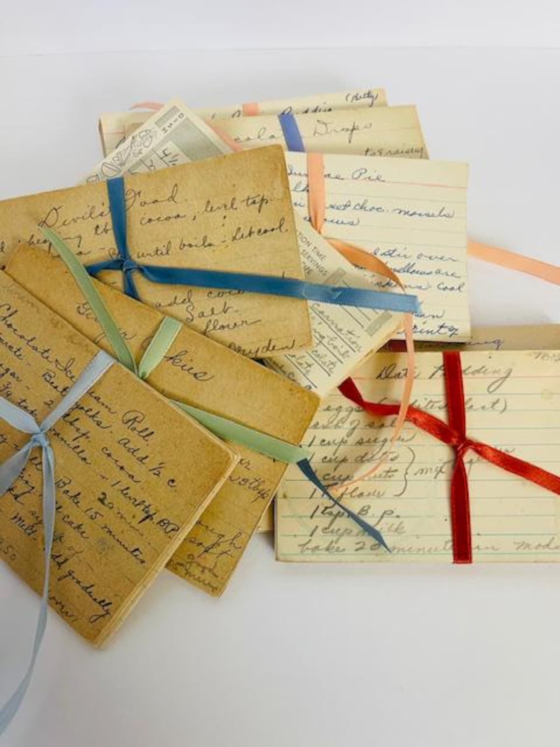 Bundle of 10 Handwritten Vintage Recipe Cards – Nostalgic Kitchen ...