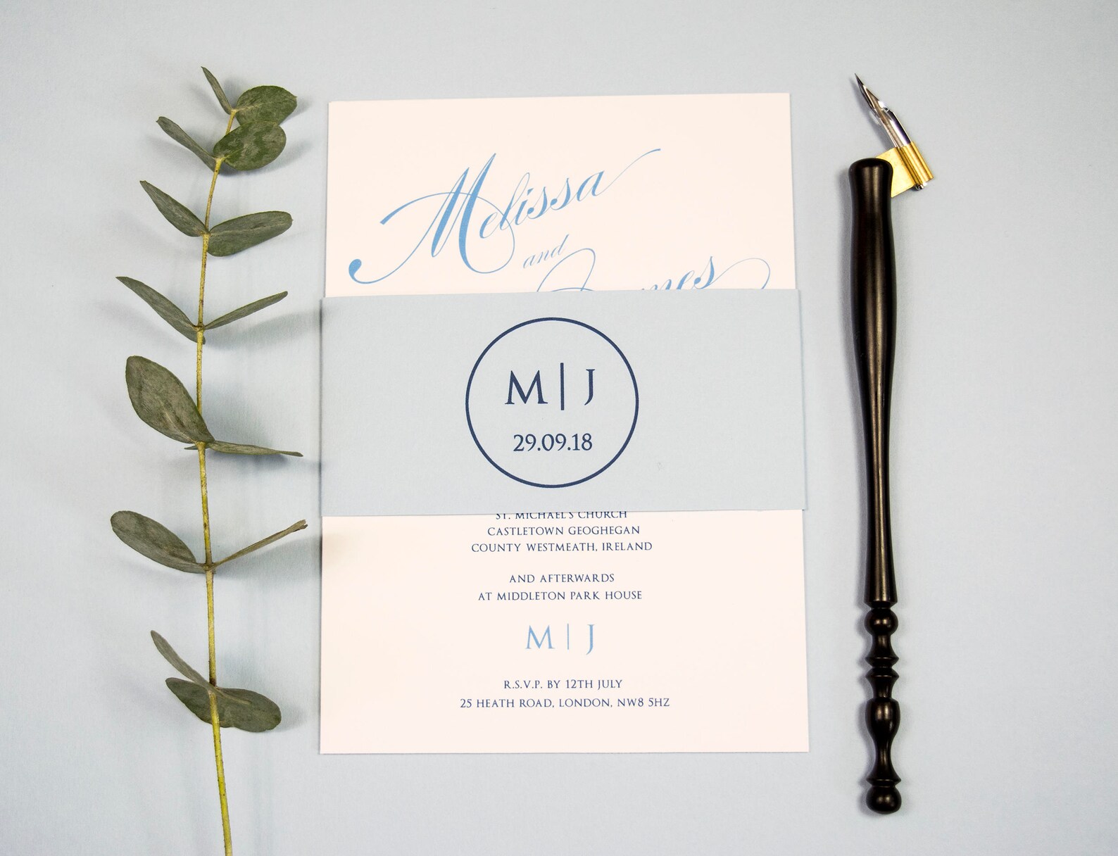 Modern Wedding Invitations /contemporary Monogram Wedding - Etsy UK
