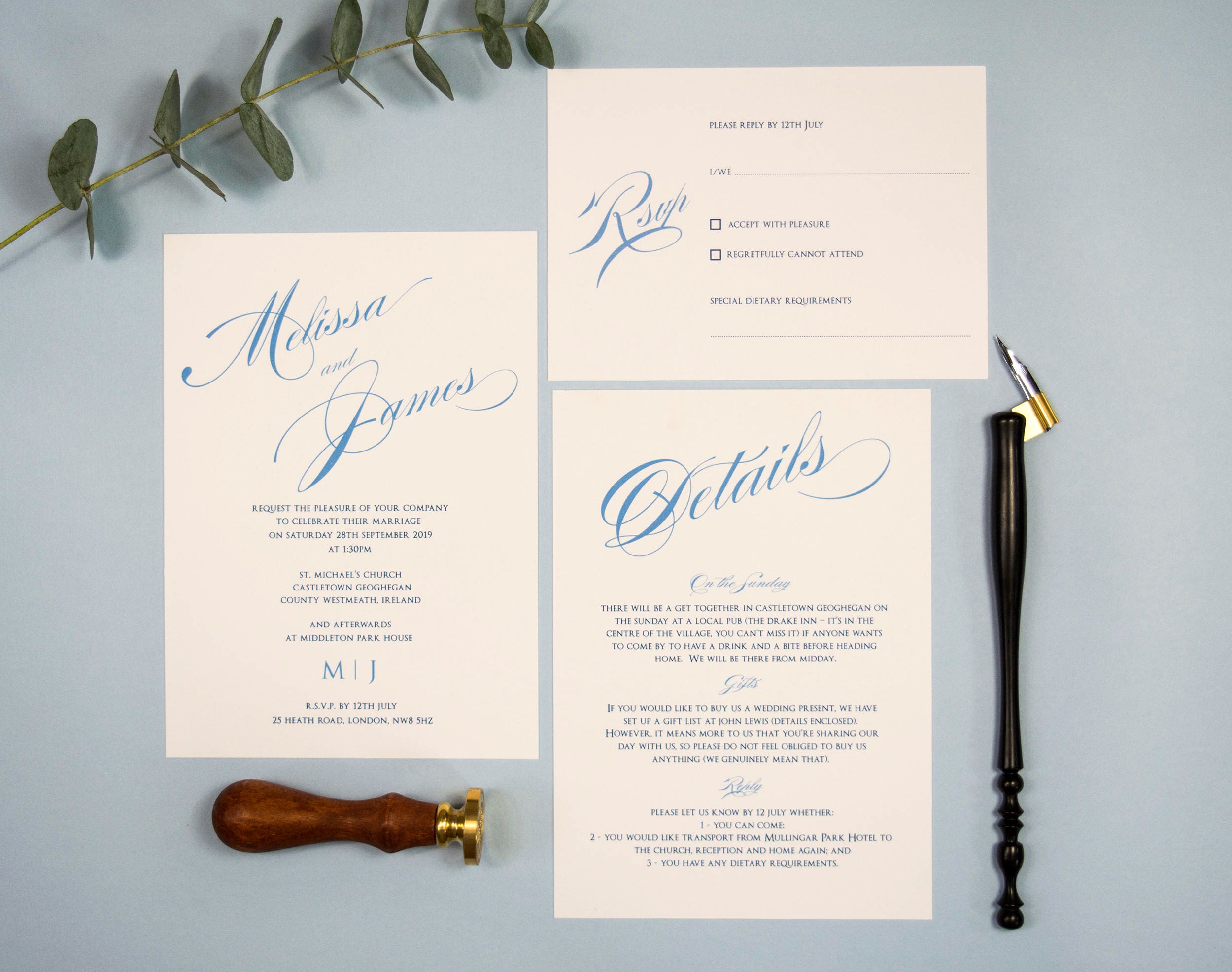 Modern Wedding Invitations /contemporary Monogram Wedding - Etsy UK