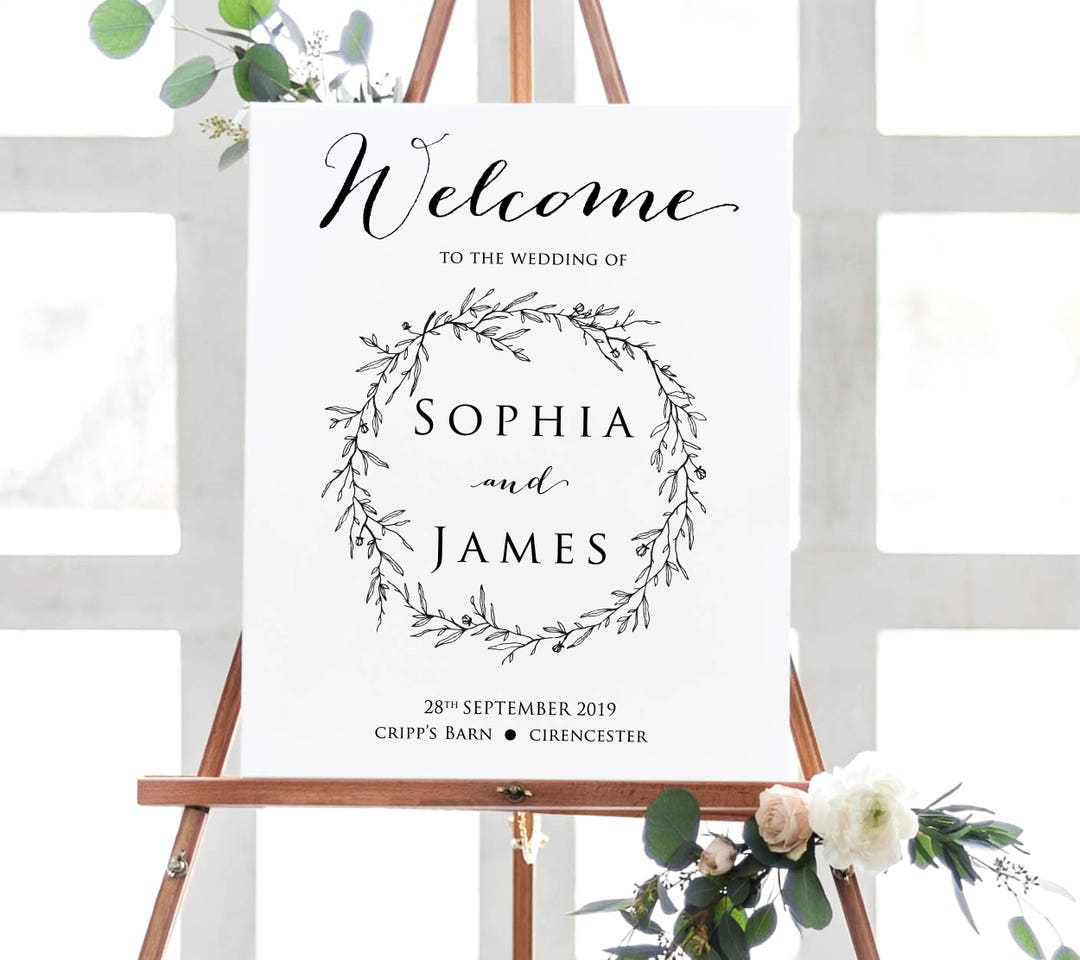 Wedding Welcome Sign, Custom Wedding Sign / Welcome to Our Wedding ...