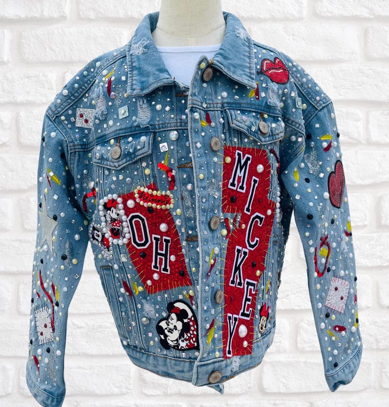 Minnie Mouse One of A Kind Girls Jean Jacket - Etsy