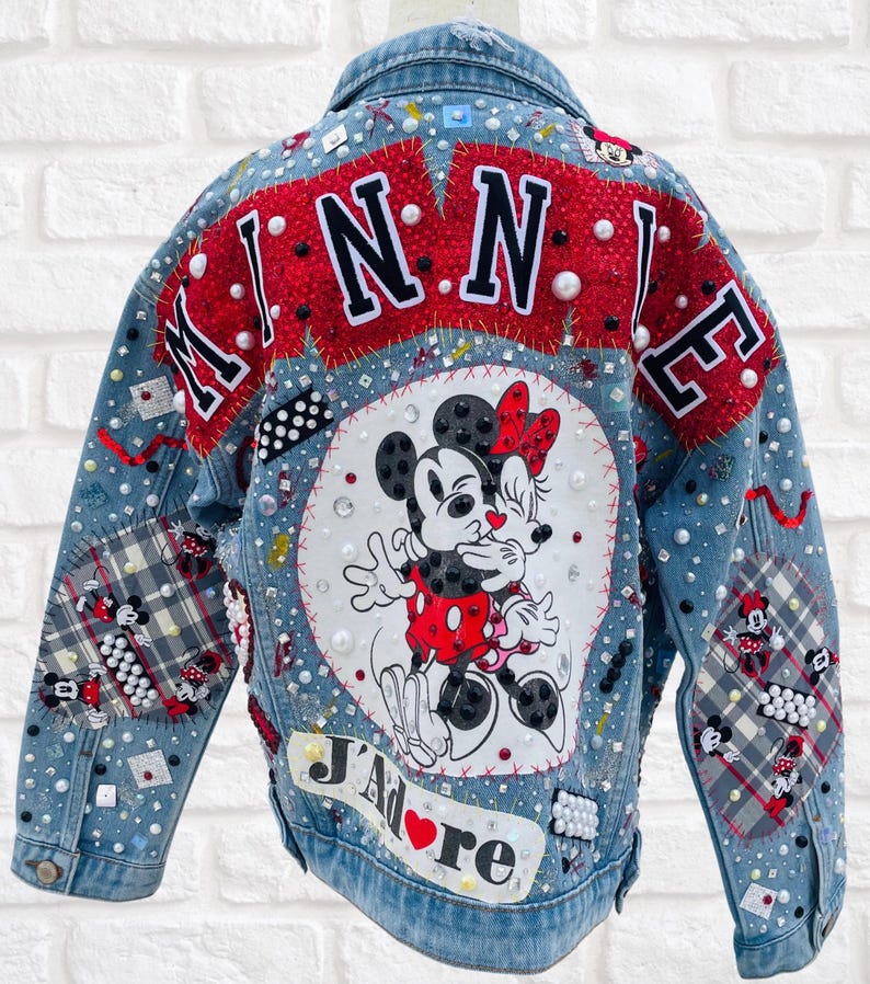 Minnie Mouse One of A Kind Girls Jean Jacket - Etsy