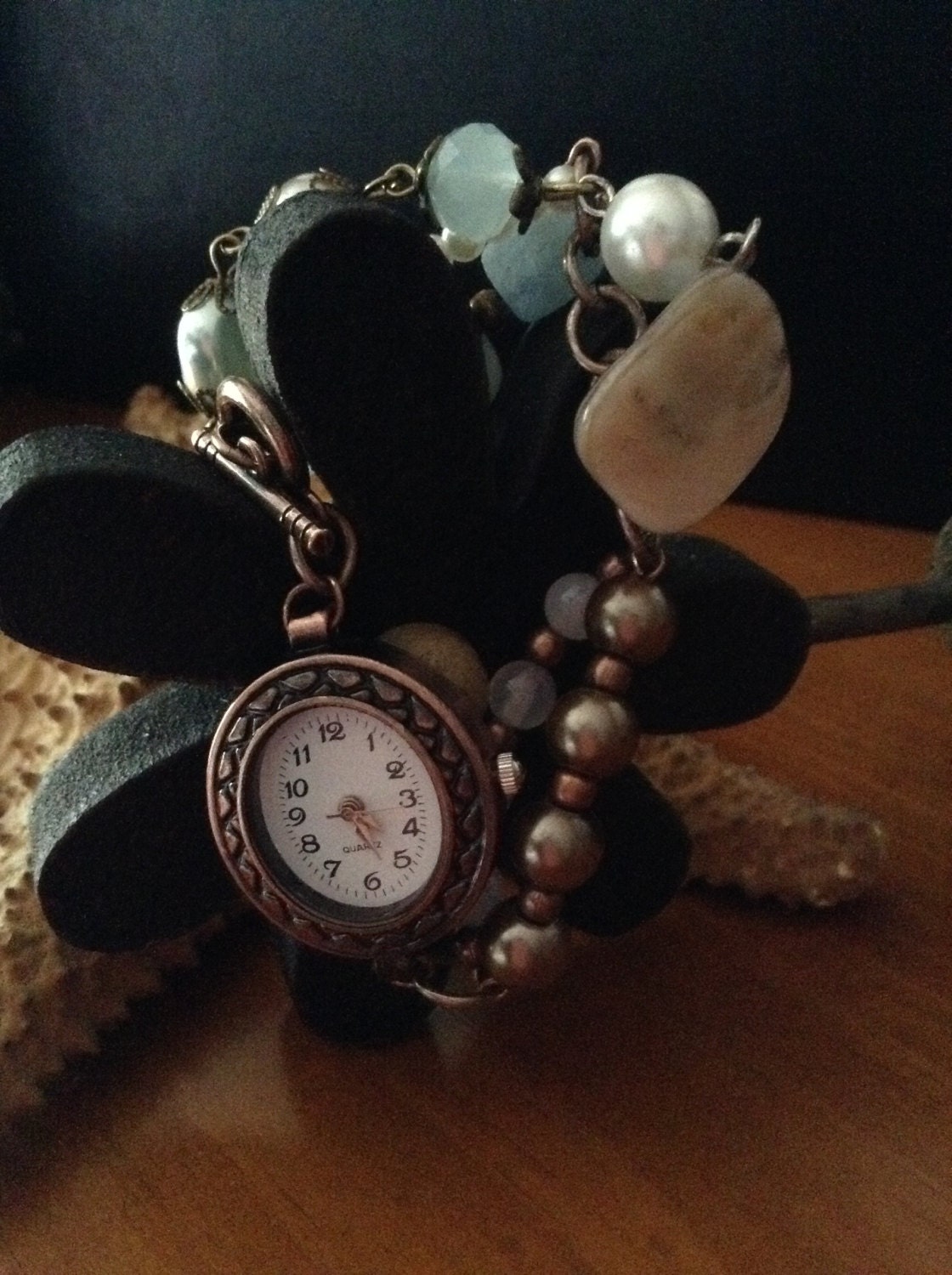 Boho Pearly Blue Watch - Etsy