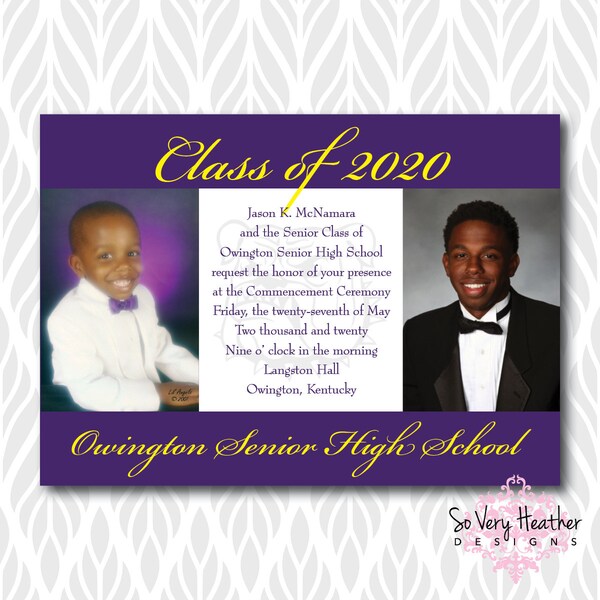 Then and Now Graduation Invitation - Etsy
