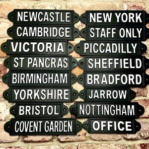 Cast Iron Vintage Wall Plaques/signs- Range of Styles and Colours-over ...
