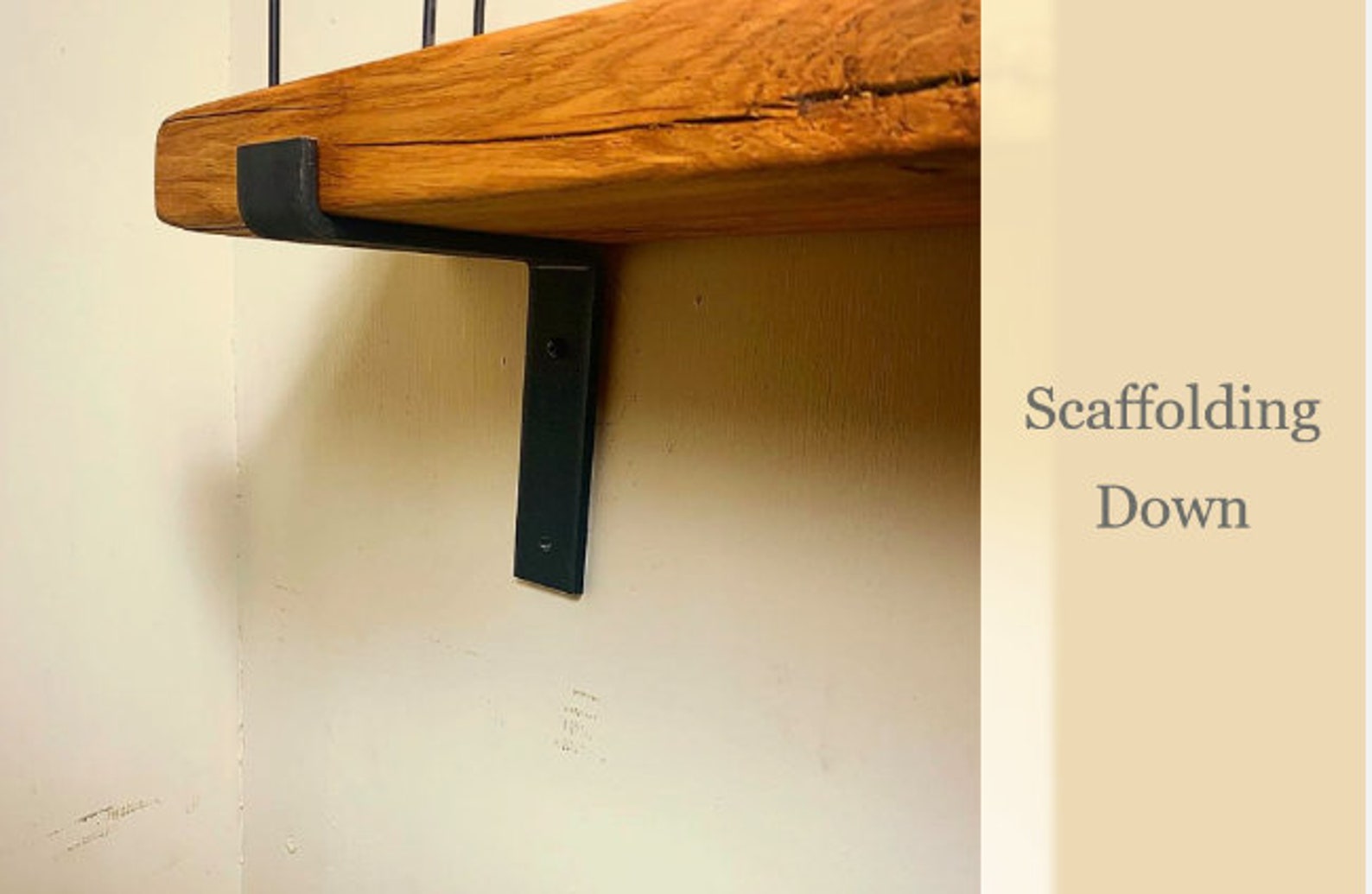 PAIR of SCAFFOLDING Down Shelf BRACKET Cast Iron Shelf | Etsy