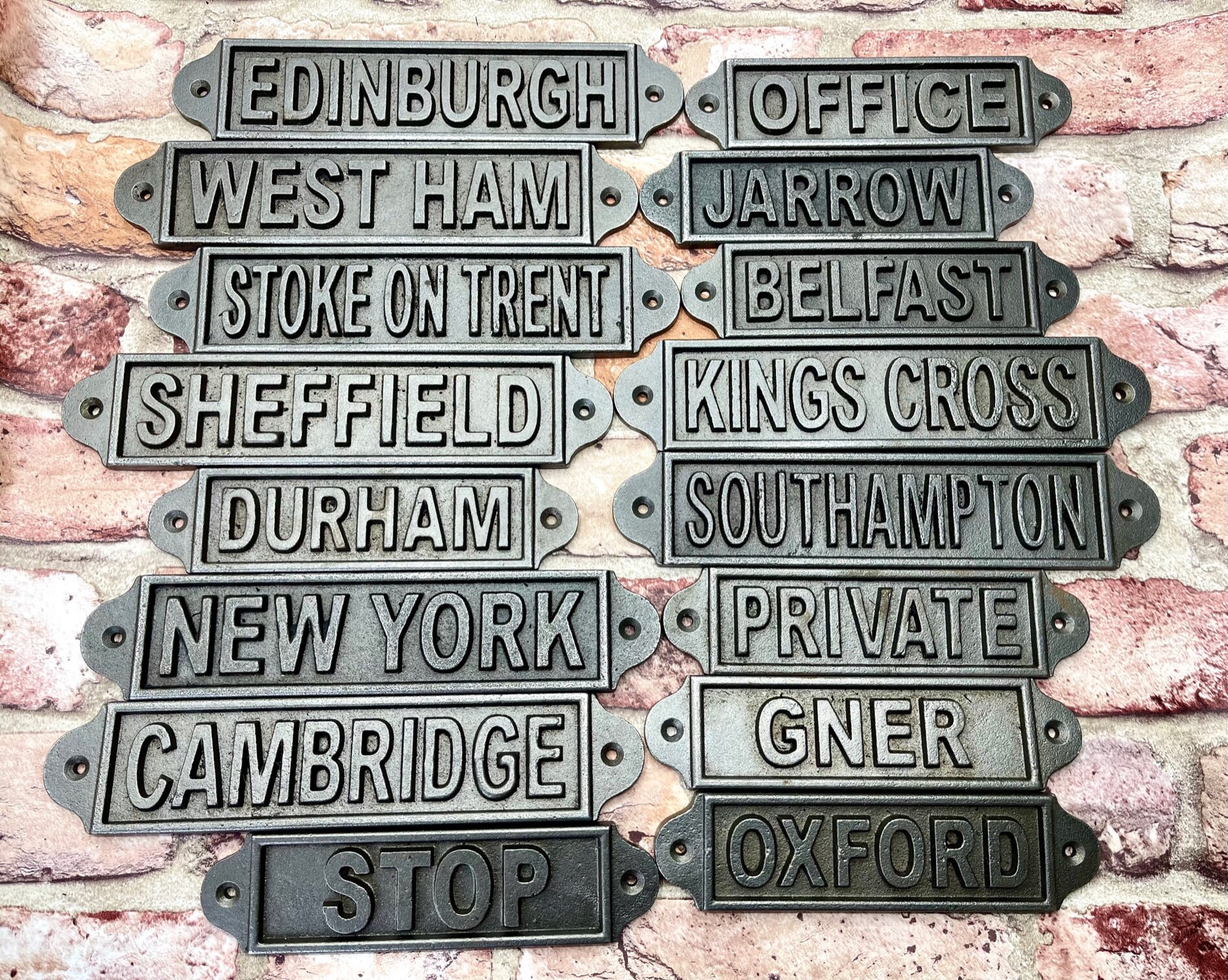 Cast Iron Vintage Wall Plaques/signs- Range of Styles and Colours-over ...