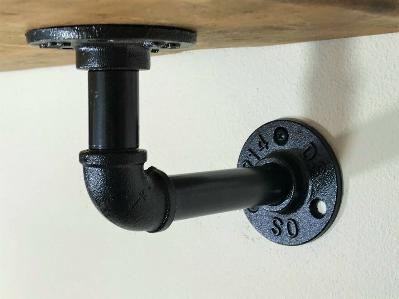 PAIR of LONG PIPE Shelf Brackets - Ideal for 7-9" Shelves, Scaffold ...