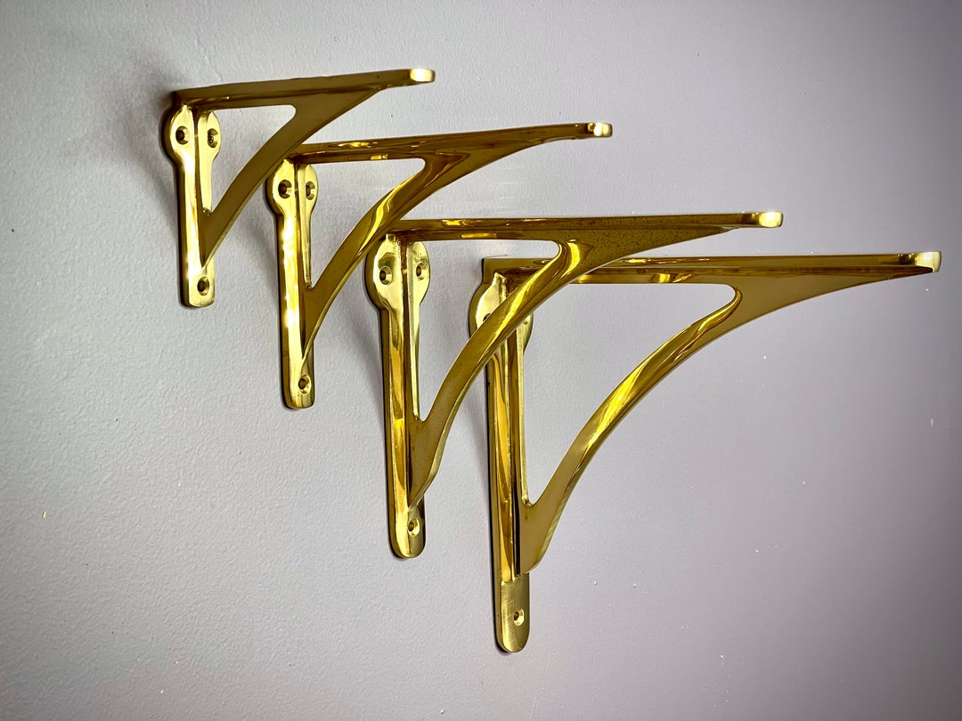 Shelf Brackets Made With Solid Brass Ironbridge Style-4 Sizes Handmade ...