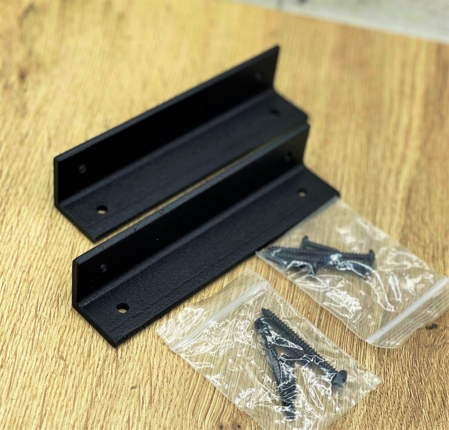 SINGLE ALCOVE SHELF Bracket 6 Sizes to Fit 15-60cm Shelves- Matt Black ...