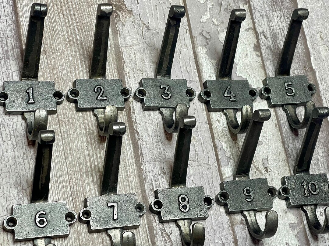 Cast Iron Number Hooks Sets of 1-5/1-6/1-10/1-20 Number Hooks , VINTAGE ...