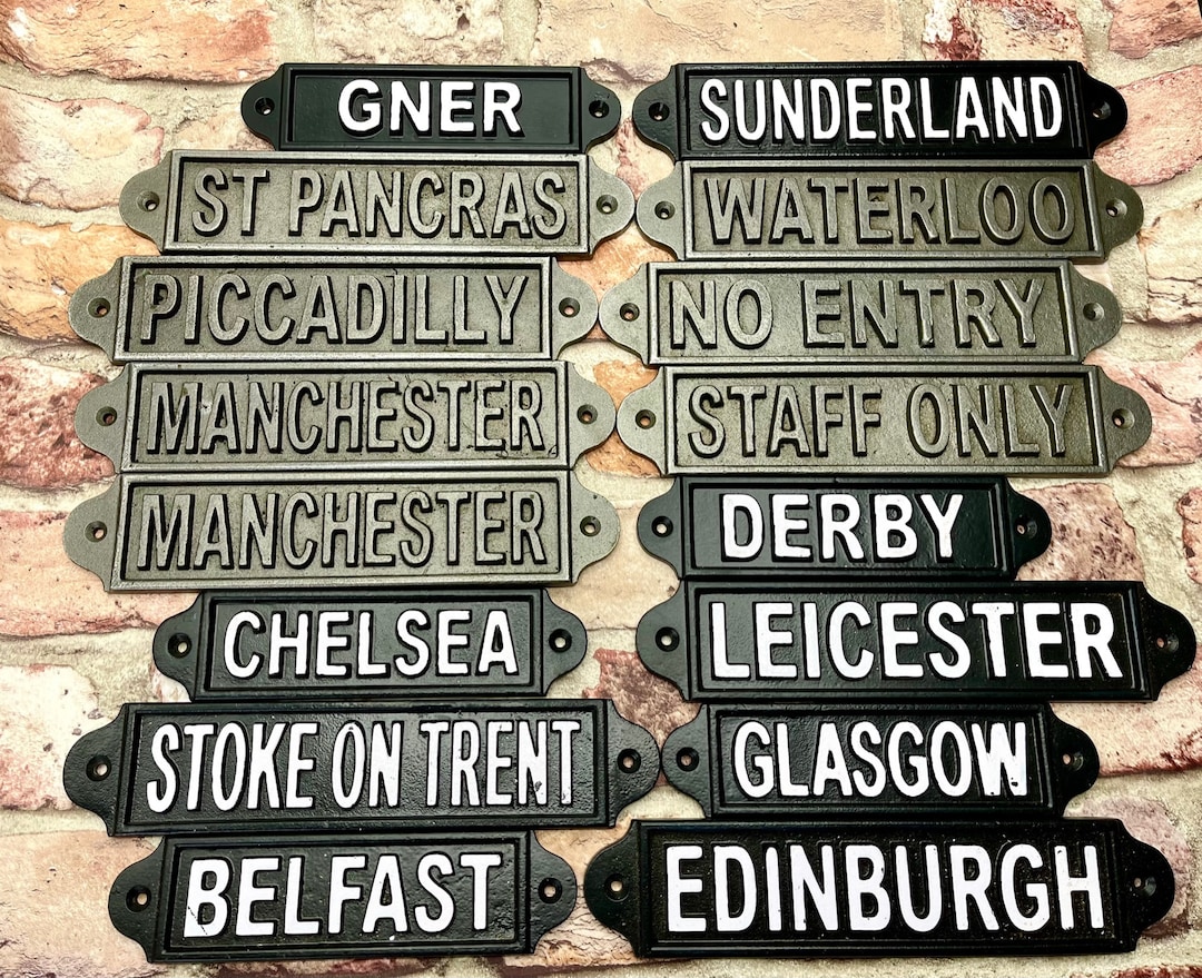 Cast Iron Vintage Wall Plaques/signs- Range of Styles and Colours-over ...