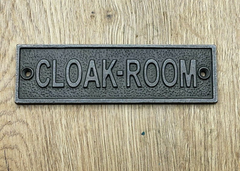 Vintage Style Cast Iron Wall / Door Sign Plaque - Cast Iron Signs and ...