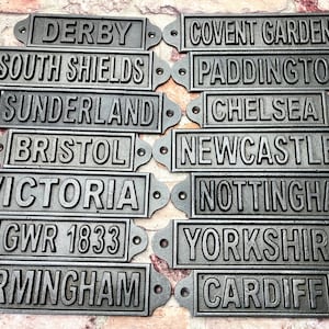 Cast Iron Vintage Wall Plaques/signs- Range of Styles and Colours-over ...