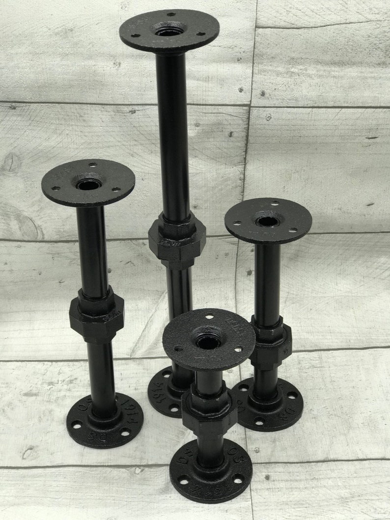 Set of 4 Furniture union PIPE Legs 1/2 Black | Etsy UK