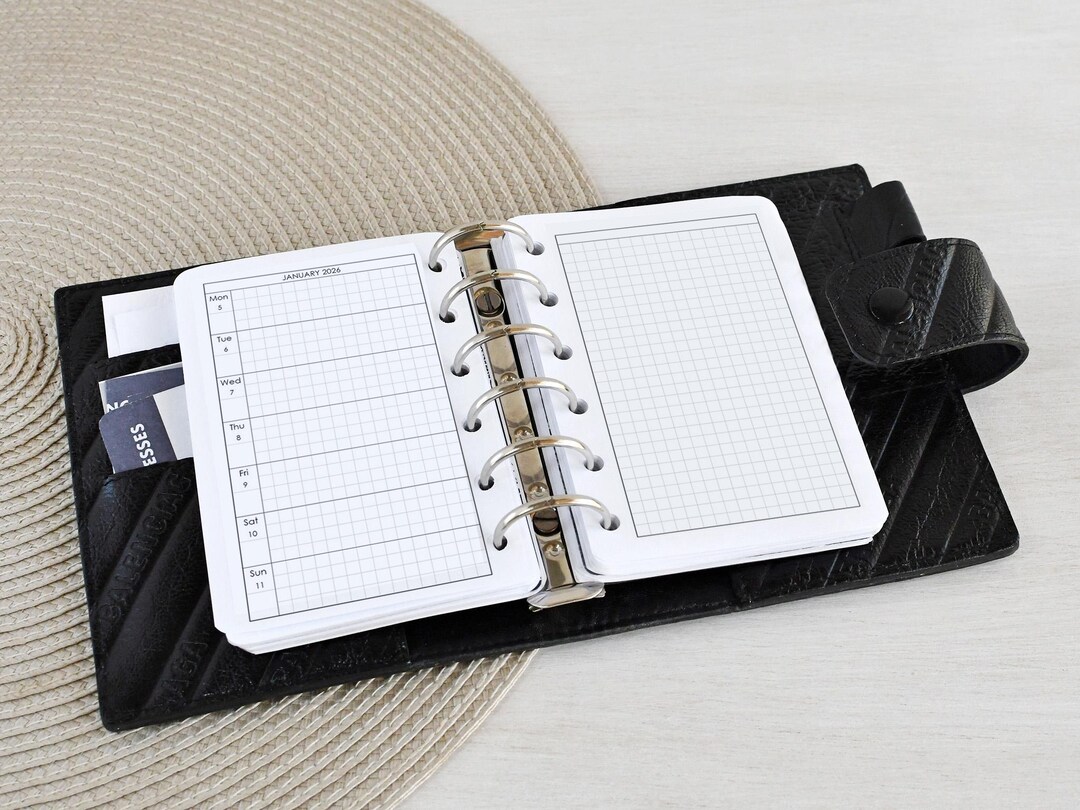 2026 Pocket Planner Pages Printed, A7 Inserts for Filofax, Yearly ...