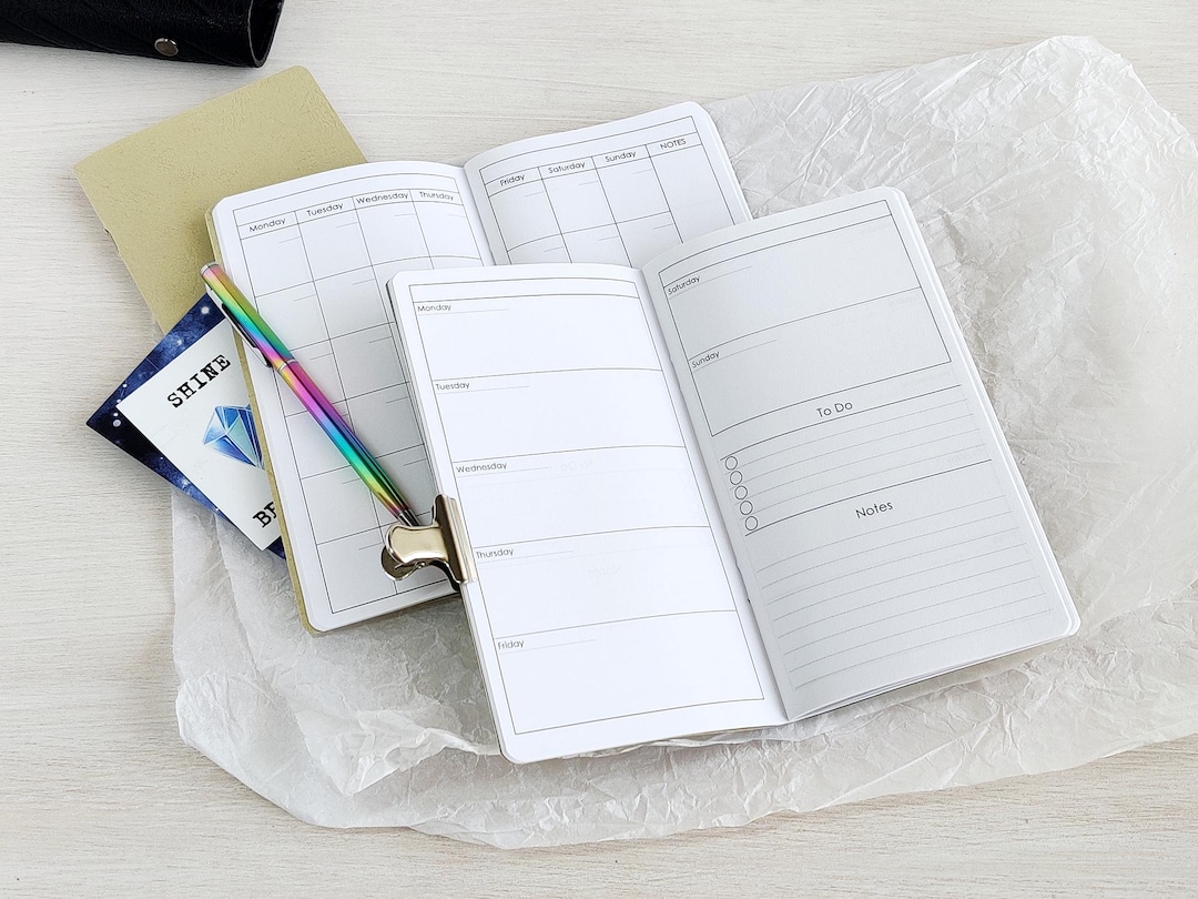 Travelers Notebook Inserts 2025 Personal Size, Printed TN Refills ...