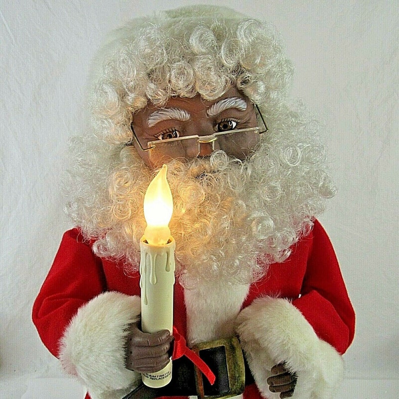 African American Animated Black Santa Claus Light Vintage | Etsy