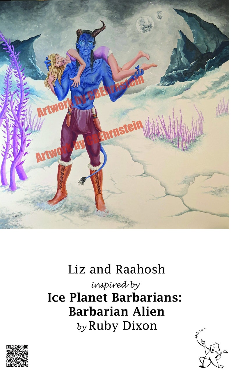 Fan Art Print of Liz & Raahosh Inspired by Ruby Dixon's Book Ice Planet ...