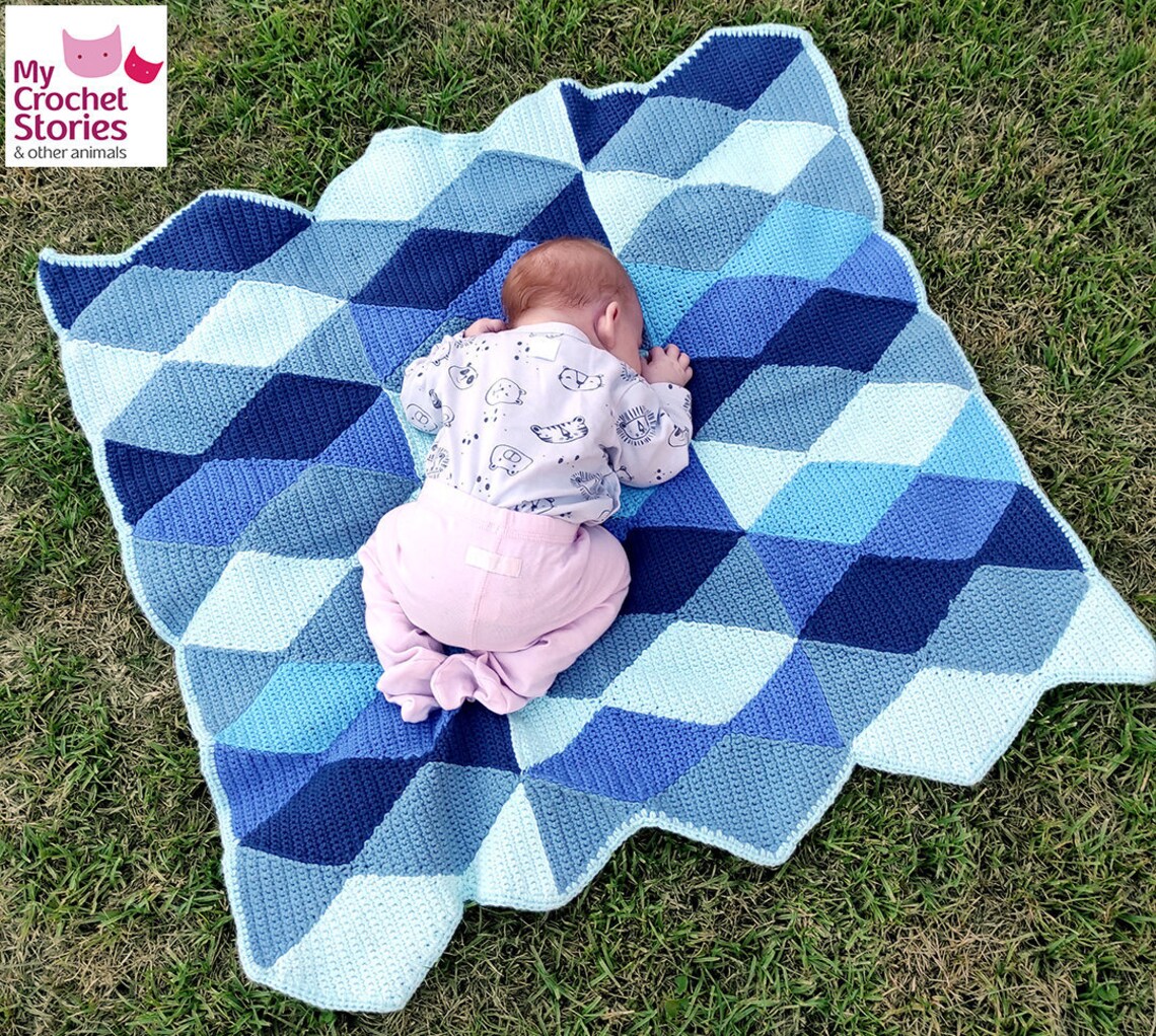 Fish Crochet Baby Blanket Pattern, Newborn Blanket, Boy Baby Shower ...