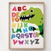 Dinosaur ABC Poster, Alphabet Print, Dinosaur Gift, Nursery Print, Dino ...