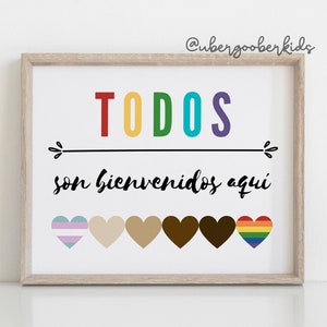 Everyone Welcome Here, Diversity Art, Classroom Decor, Educational Wall ...