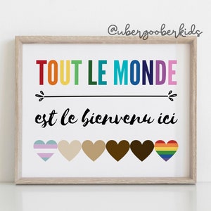 Everyone Welcome Here, Diversity Art, Classroom Decor, Educational Wall ...