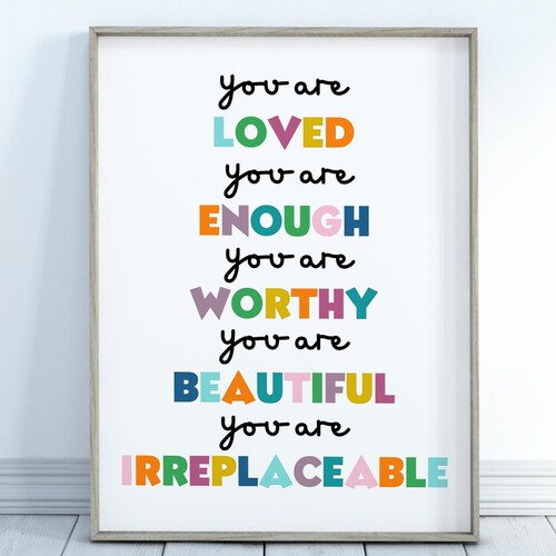 Positive Affirmations for Kids Classroom Art Motivational - Etsy