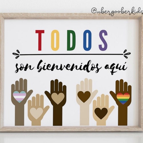 Everyone Welcome Here Diversity Art Classroom Decor - Etsy