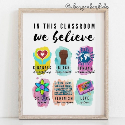 Classroom Poster Printable Wall Art School in This - Etsy