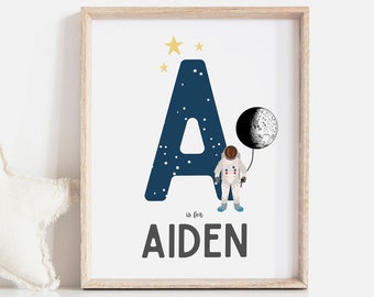 Space Art for Kids Print Series of 4 Space Themed Decor - Etsy