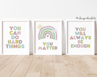 Positive Affirmations for Kids Classroom Art Motivational | Etsy Canada