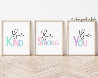 You Are Positive Affirmations for Kids, Nursery Wall Art, Motivational ...