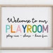 Playroom Welcome Sign, Playroom Wall Art, Playroom Poster, Playroom ...
