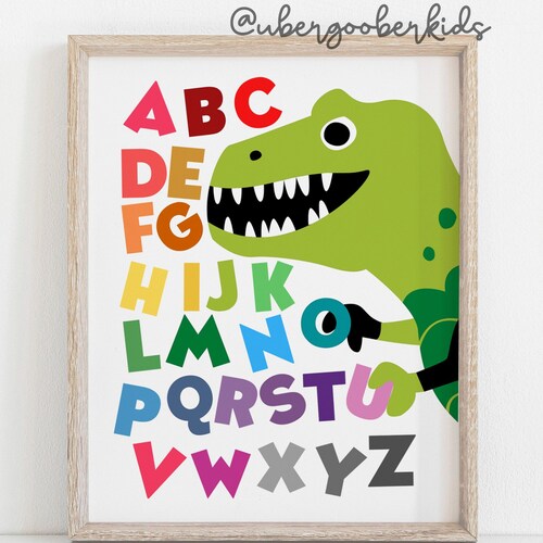 Nursery Wall Decor Hand Lettered Print ABC Poster Hand - Etsy