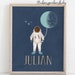 Space Wall Art, Space Name Print, Space Theme Nursery, Baby Name Print ...